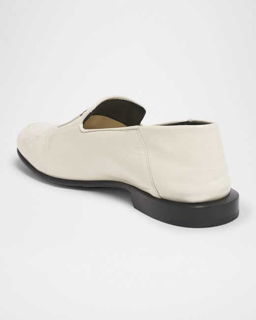 Givenchy Leather Label Loafers in White | Lyst