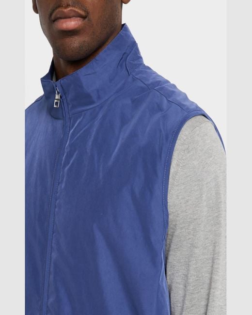 Peter Millar Mercer Full-Zip Vest in Blue for Men | Lyst