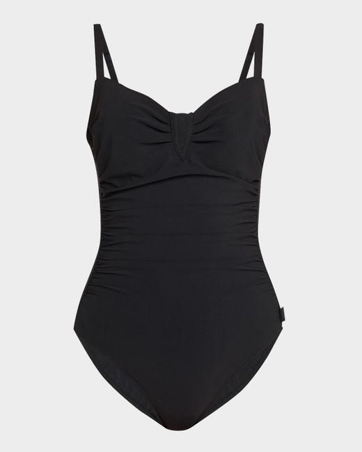 Shan Tank Open-Back One-Piece Swimsuit in Black | Lyst