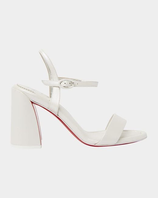 Christian Louboutin Miss Jane Sole Sandals in White | Lyst