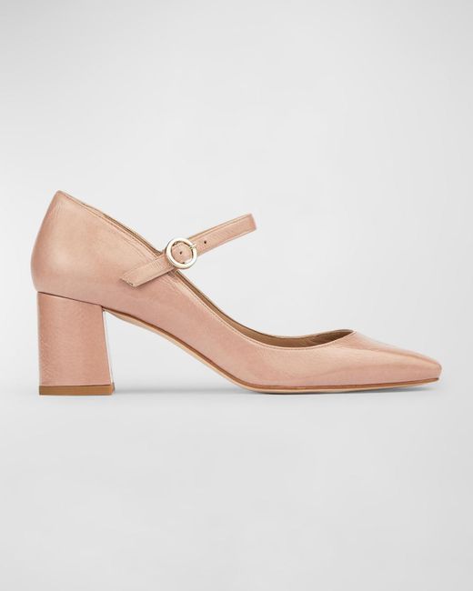LK Bennett Winter Leather Mary Jane Pumps in Pink | Lyst