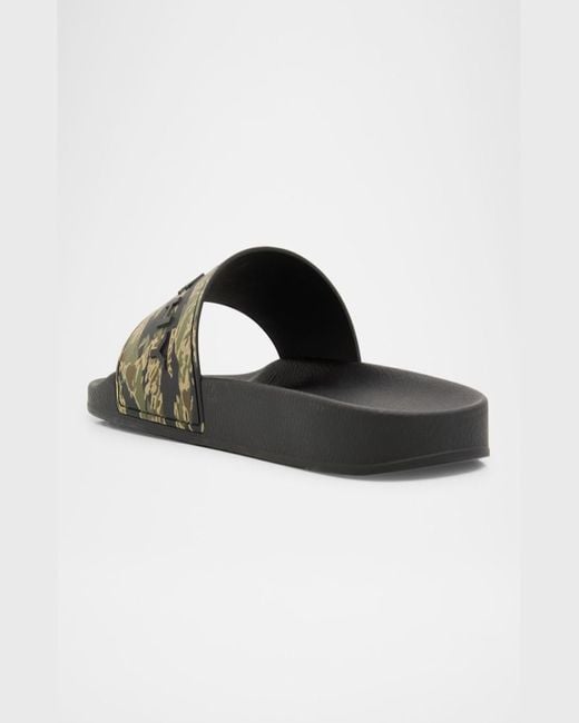 Givenchy Camouflage Logo Slide Sandals for Men | Lyst