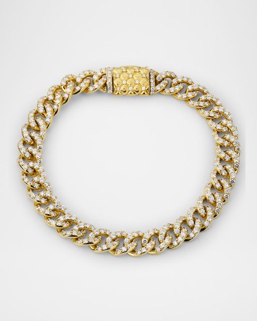 Neiman Marcus 18K Curb Link Diamond Bracelet, 8.5"L, 8.00Tcw in ...