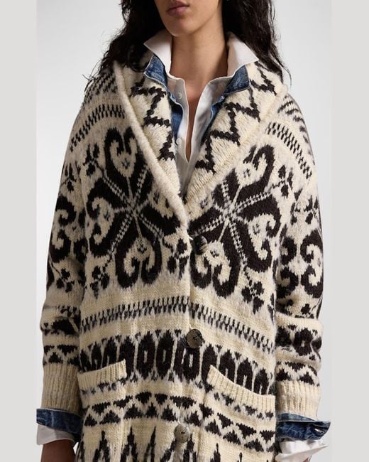Polo Ralph Lauren Wool-Blend Shawl-Collar Cardigan | Lyst