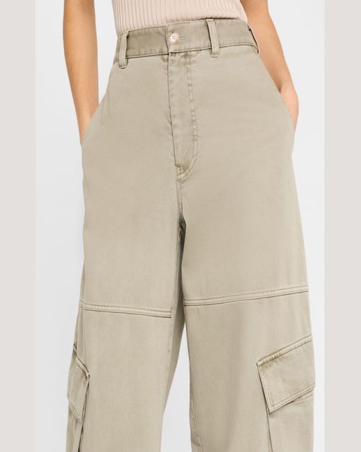 FRAME The Bubble Cargo Pants in Natural | Lyst