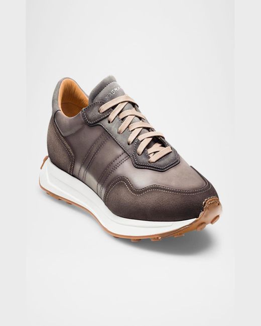 Magnanni Romero Ii Leather Runner Sneakers in Gray for Men | Lyst