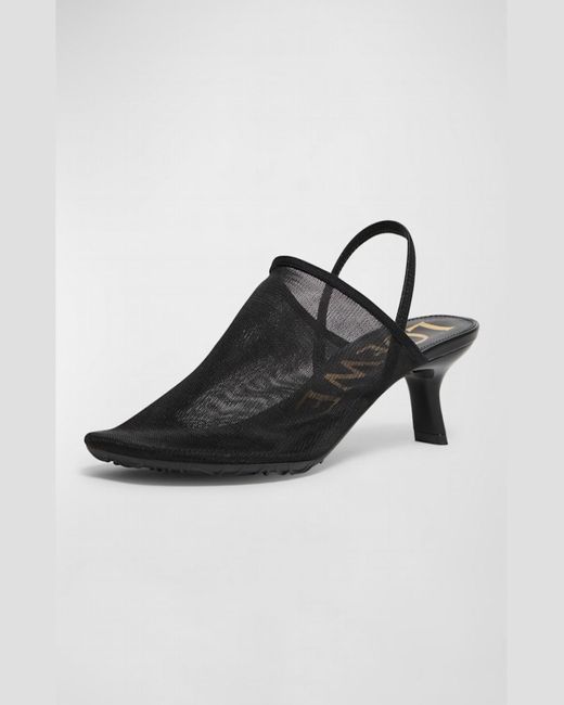 Loewe Petal Mesh Slingback Pumps in Black | Lyst
