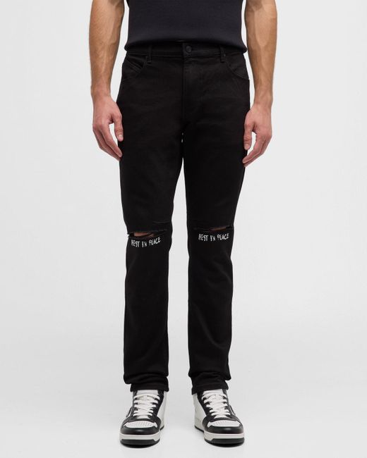 RTA Bryant R. I.P. Skinny Jeans in Black for Men | Lyst