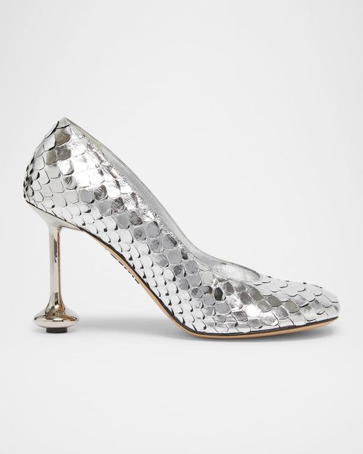 Loewe Toy Metallic Python Pumps | Lyst