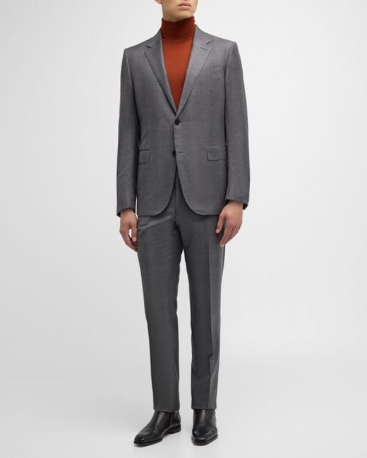 ZEGNA Trofeo Plaid Suit in Gray for Men | Lyst