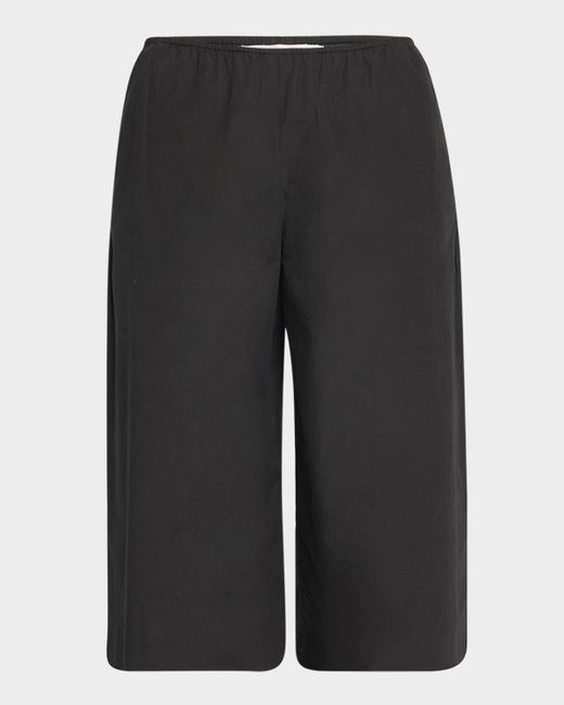 The Row Eliot Wide-Leg Crop Pull-On Pants in Gray | Lyst