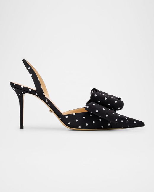 Mach & Mach Le Cadeau Polka Dot Singback Pumps in Black | Lyst
