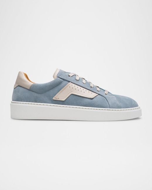 Magnanni Phoenix Suede Low-Top Sneakers in Blue for Men | Lyst