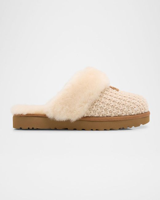 UGG Cozy Knit Shearling Slippers in White Lyst