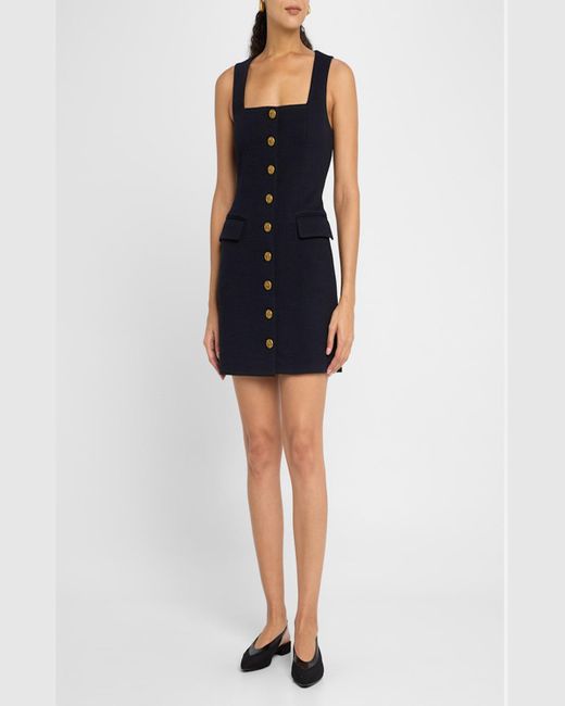 Rag & Bone Mariana Button-Front Mini Dress in Blue | Lyst