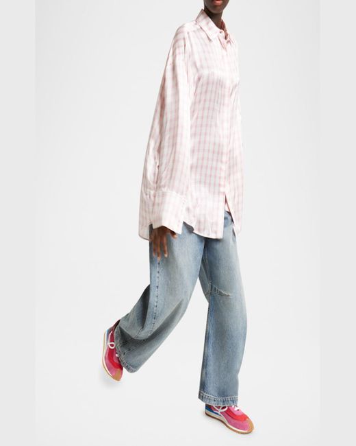 Loewe Flow Retro Runner Sneakers in Red | Lyst