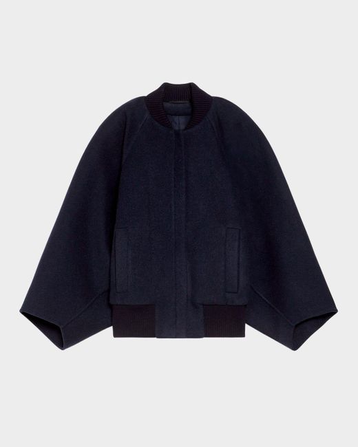 Max Mara Zenone Cashmere Oversized Bomber Jacket in Blue | Lyst