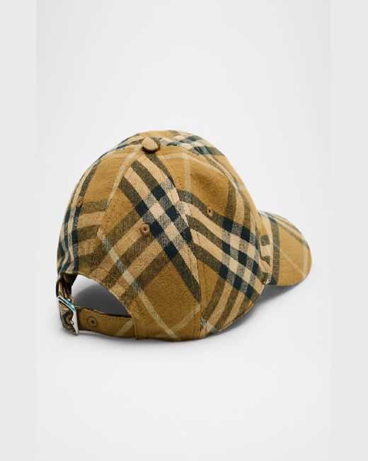 Burberry Vintage Check-Print Cotton Baseball Cap in Metallic | Lyst