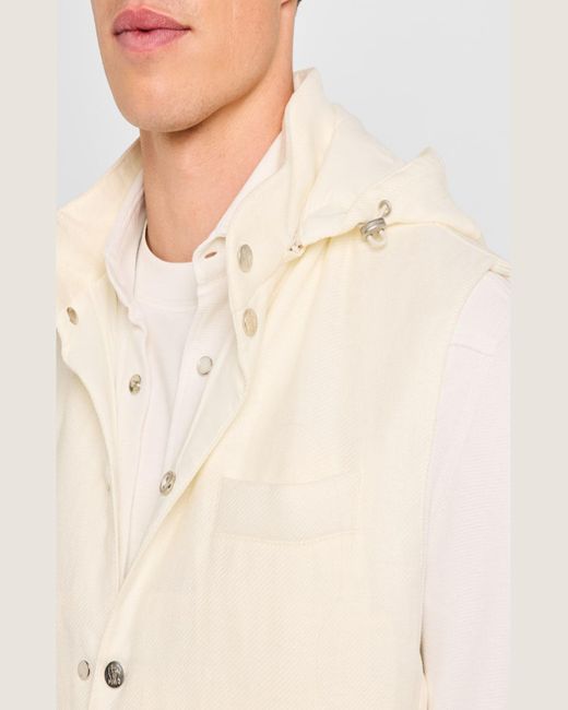 Brunello Cucinelli Water-Resistant Snap-Front Vest With Removable Hood ...
