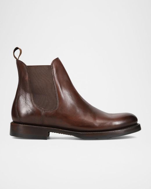 Frye Dylan Leather Chelsea Boots in Brown for Men | Lyst