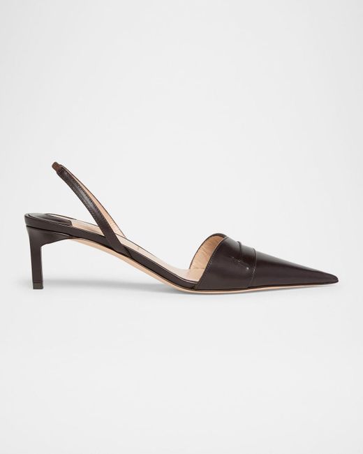 Tom Ford Eva Soft Calf Leather Slingback Pumps in Brown | Lyst