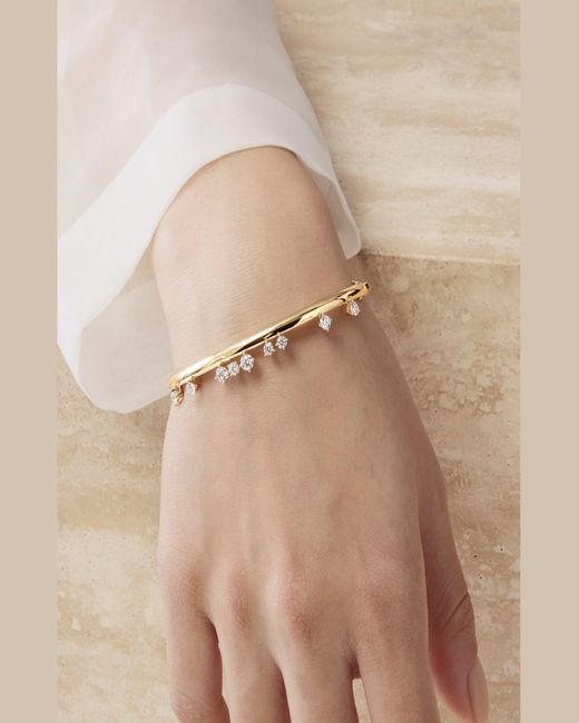 Hearts On Fire Barre 18K Floating Diamond Bangle in White | Lyst