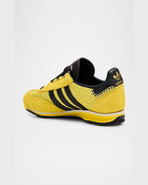 adidas Sl76 Mesh And Leather Low-Top Sneakers in Yellow for Men | Lyst
