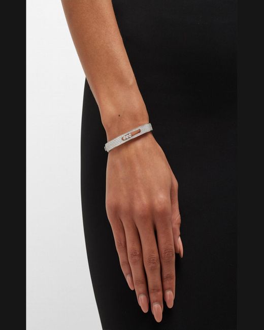 Messika 18k White Gold Move Diamond Bangle | Lyst