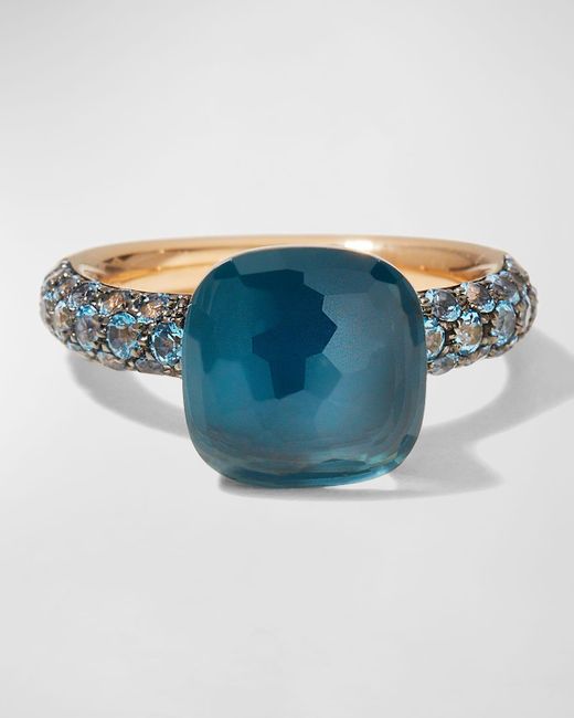 Pomellato Nudo Deep Ring in Blue | Lyst Pomellato Nudo Deep Ring in Blue | Lyst