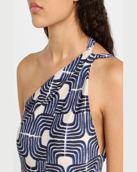 Lenny Niemeyer Loop Backless Asymmetric One-Piece Swimsuit in Blue | Lyst