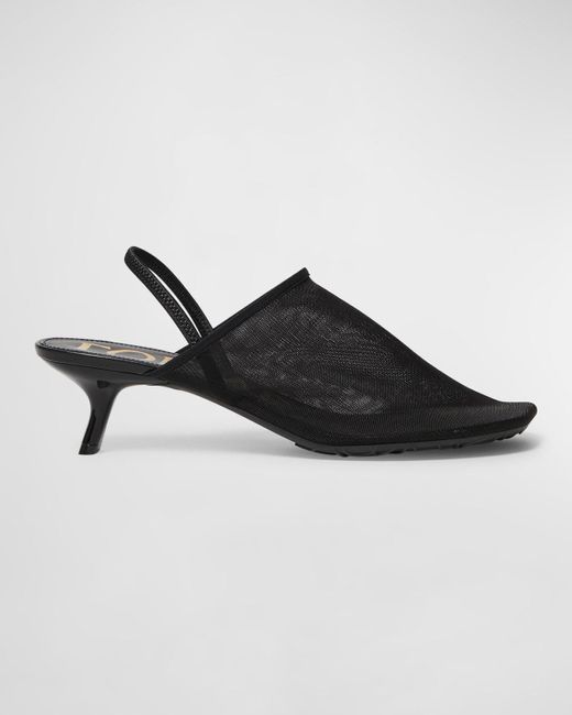 Loewe Petal Mesh Slingback Pumps in Black | Lyst