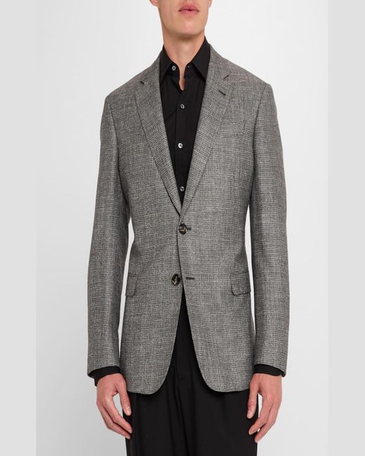 Giorgio Armani Crushed Texture Sport Coat in Gray for Men | Lyst