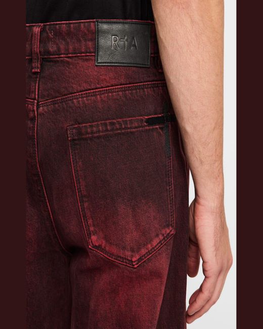 RTA Ricardo Grain Wash Jeans in Red for Men | Lyst