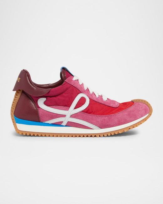 Loewe Flow Retro Runner Sneakers in Red | Lyst