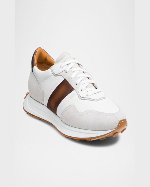 Magnanni Romero Ii Leather And Suede Low-Top Sneakers in White for Men ...