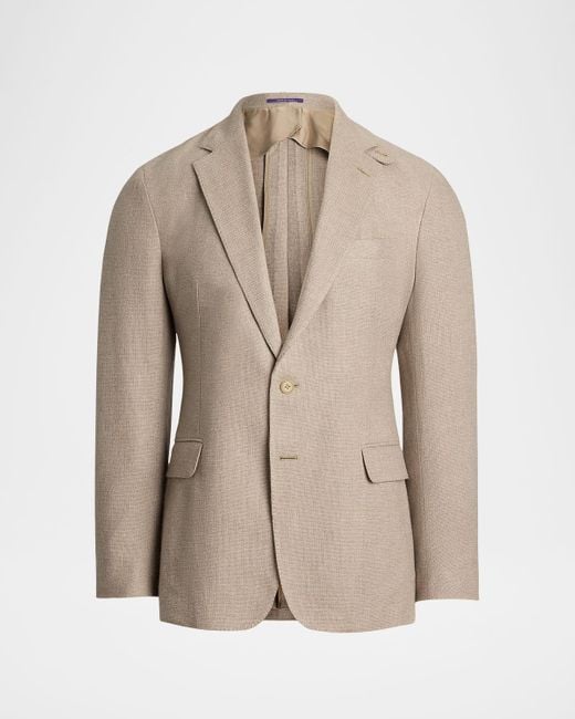 Ralph Lauren Hadley Two-Button Notch Lapel Sport Coat in Natural for ...