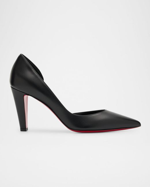 Christian Louboutin 85Mm Vibella Matte Half-D'Orsay Pumps in Black | Lyst