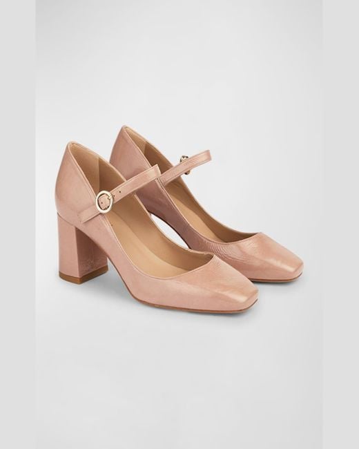 LK Bennett Winter Leather Mary Jane Pumps in Pink | Lyst