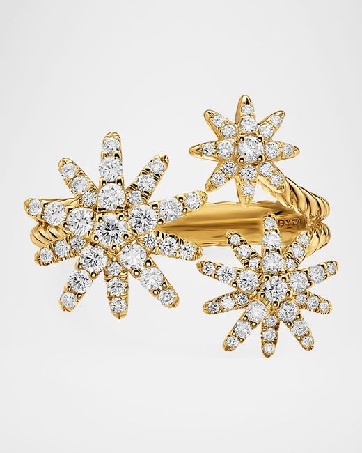 David Yurman Starburst Multi Star Ring With Diamonds in Metallic | Lyst