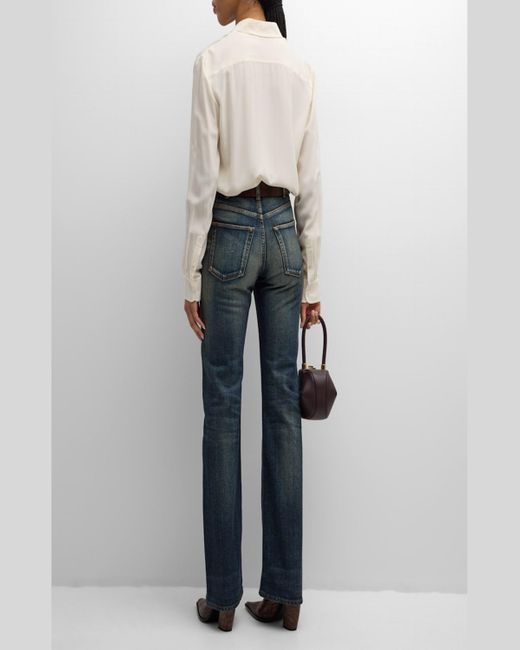 Ralph Lauren Kaida Bootcut-Leg Telluride Denim Jeans in Blue | Lyst