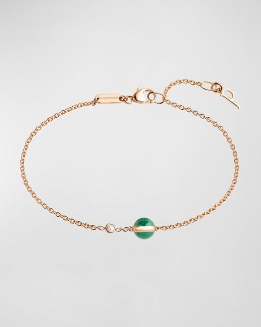 Piaget Possession Malachite & Diamond Station Bracelet in White | Lyst