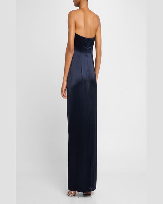 retroféte Olivine Twist Column Dress in Blue | Lyst