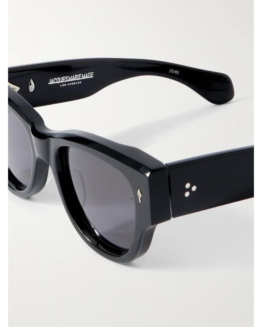 Jacques Marie Mage Chelsea Square-Frame Acetate Sunglasses in Black | Lyst