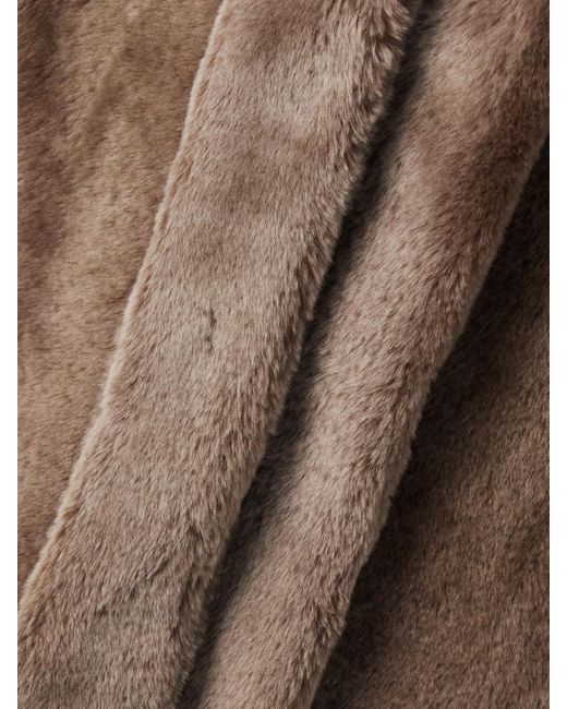 The Row Lucja Oversized Belted Shearling Coat in Brown | Lyst