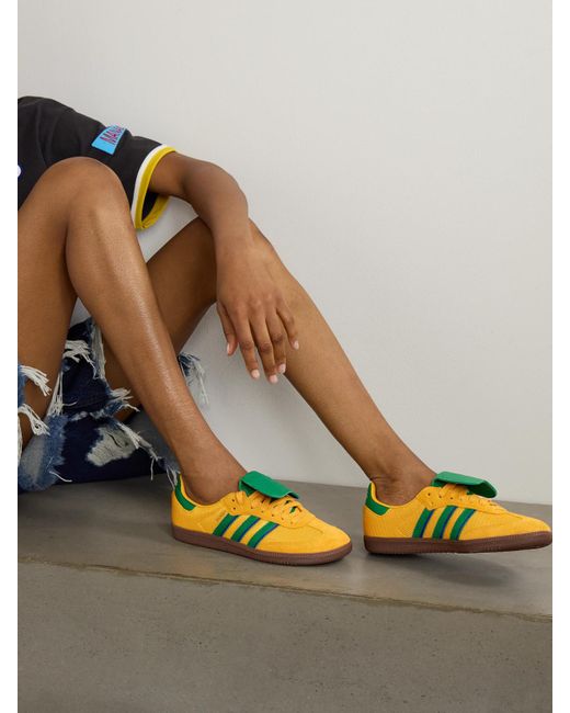 adidas Originals Samba Og Mesh, Suede And Leather Sneakers in Yellow | Lyst