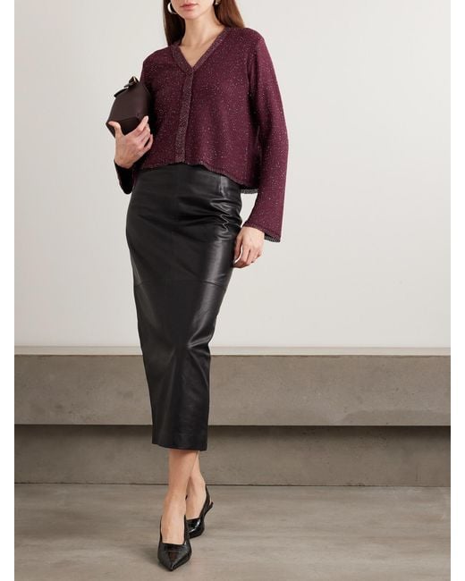 Altuzarra Taylor Sequin-Embellished Knitted Cardigan in Purple | Lyst UK