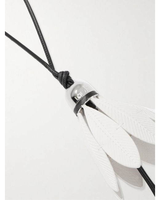 Loewe Badminton Fringed Leather And-Tone Keychain in Natural | Lyst