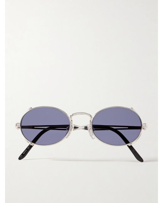 Jean Paul Gaultier Oval-Frame-Tone Sunglasses in Blue | Lyst