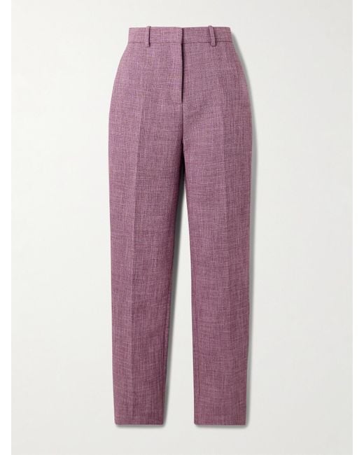 Calvin Klein Lucia Cotton-Blend Skinny Pants in Purple | Lyst UK
