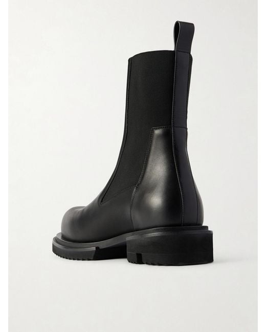 Rick Owens Beatle Gabe Leather Ankle Boots in Black | Lyst UK